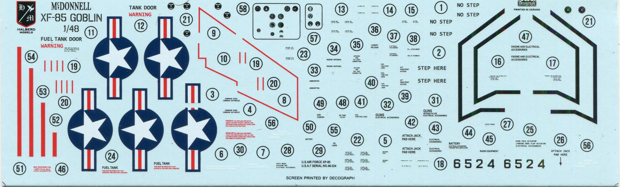 McDonnell XF-85 Goblin model kit, 1/48 scale. – Halberd Models