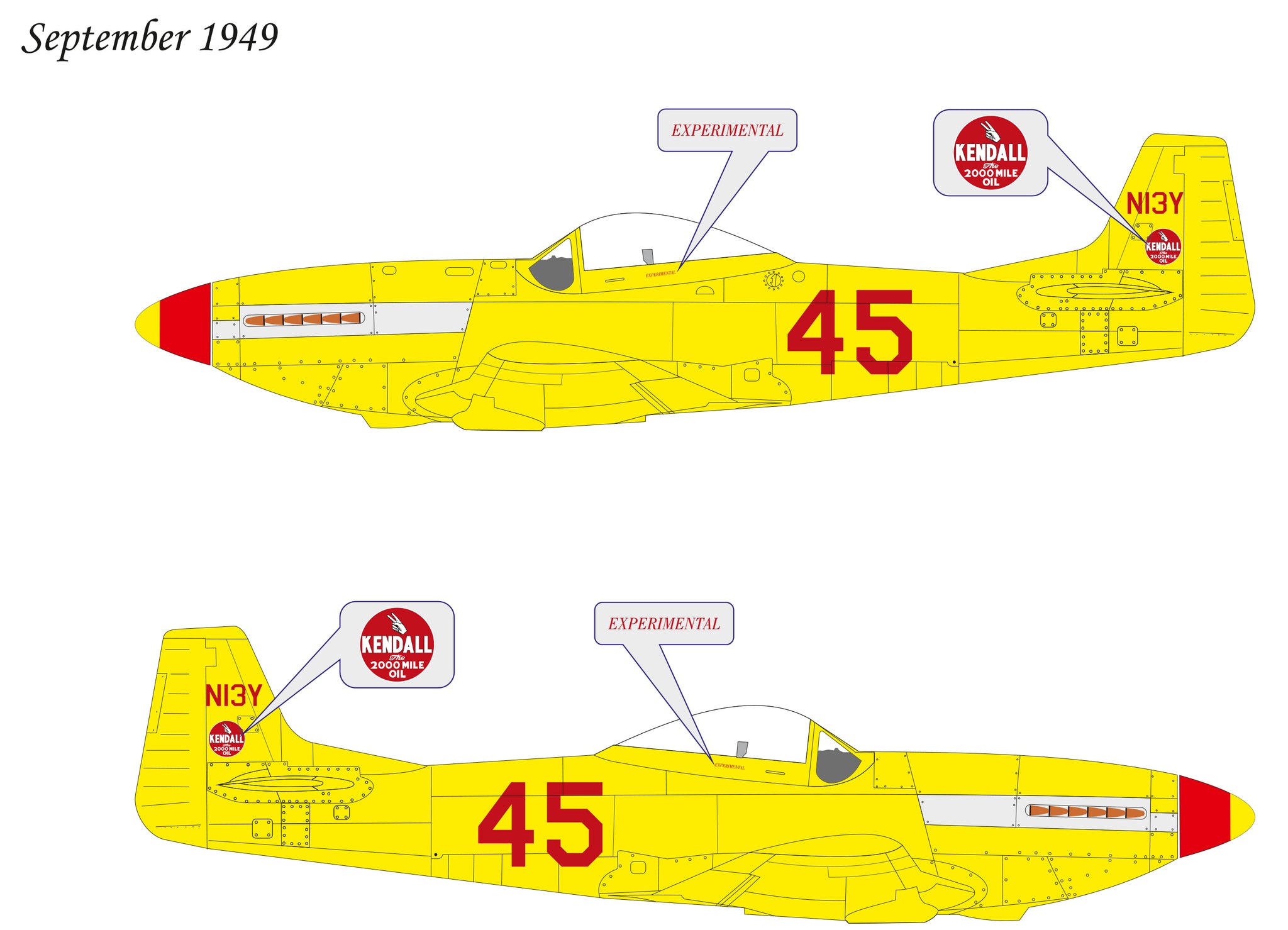 P-51D Racing Aircraft Anson Johnson conversion set for Eduard kit P-51 ...