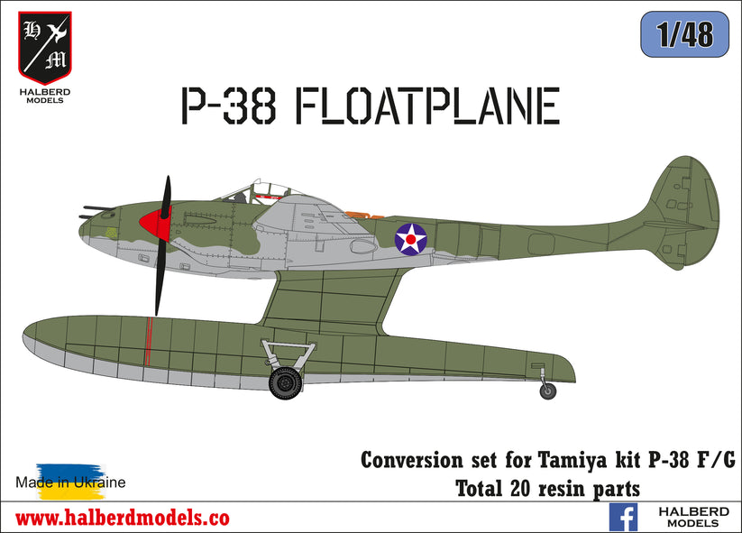 P-38 Floatplane conversion set for Tamiya kit P-38F/G 1/48 scale ...