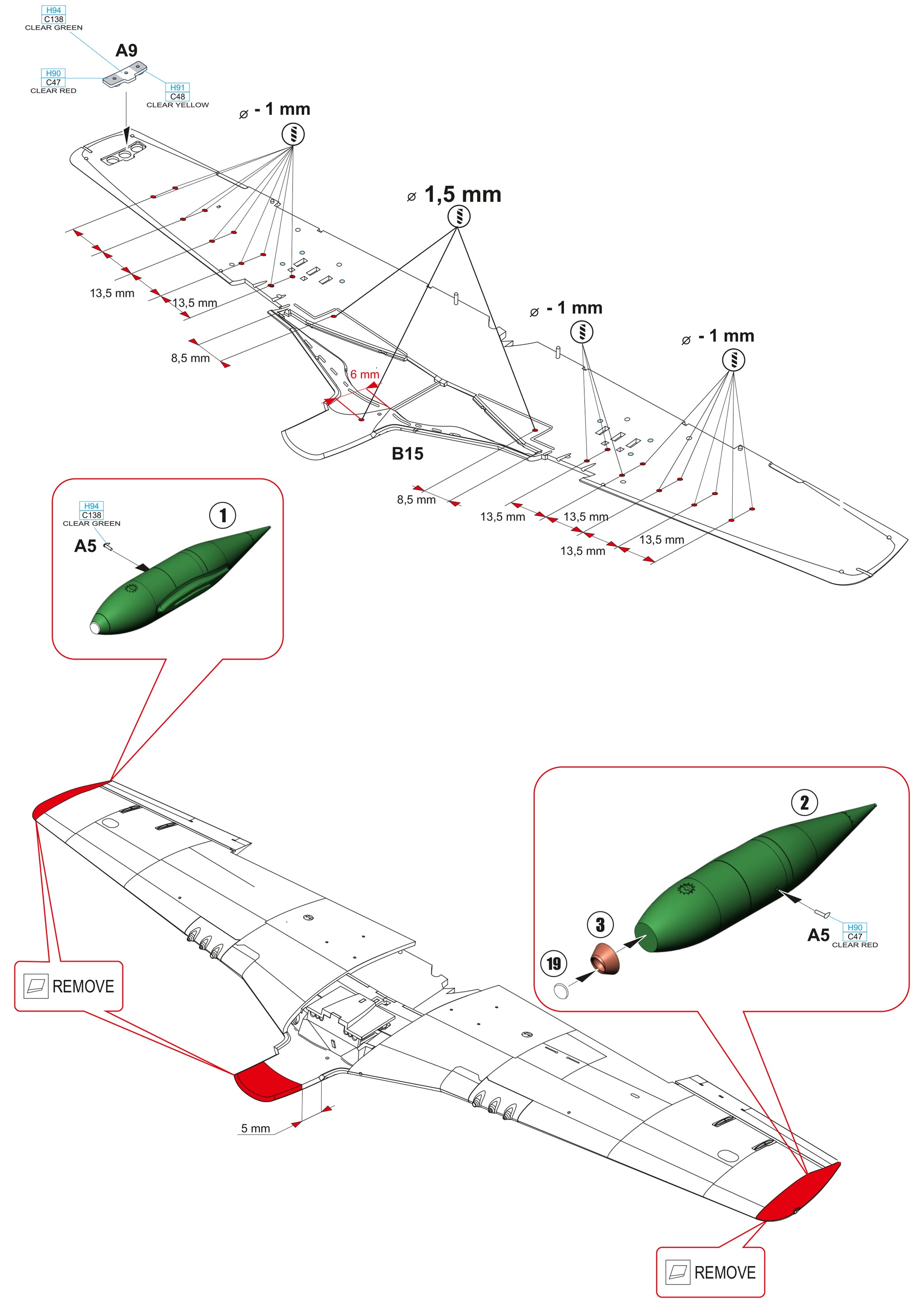 Piper Enforcer (model 1971) conversion set for Eduard kit P-51D 1/48 s ...